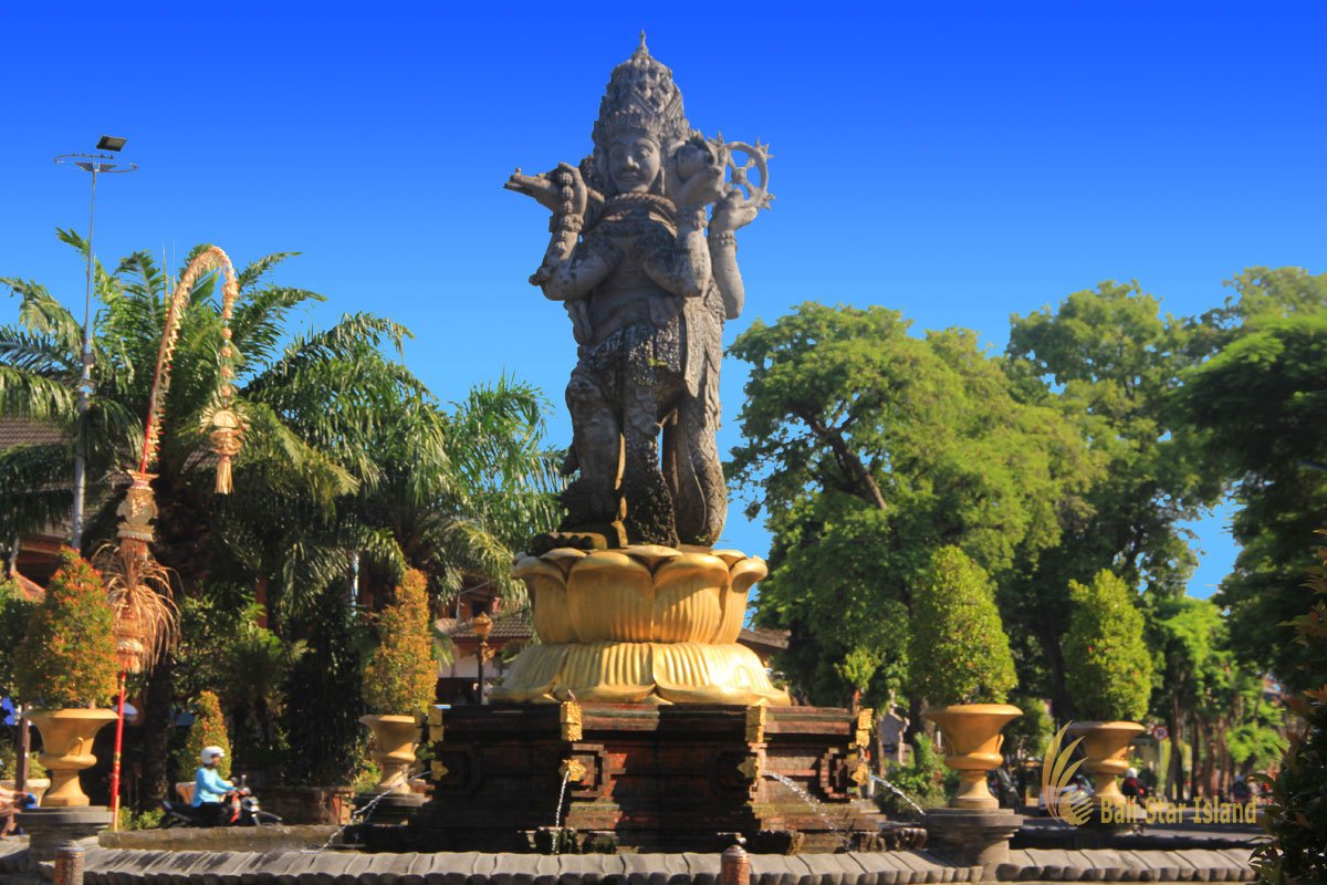 Denpasar City Catur Muka Statue Bali Star Island Offers Bali Tours